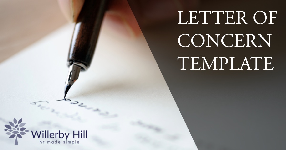 Letter of Concern Template - Retained HR and Employment Law Advice Hull