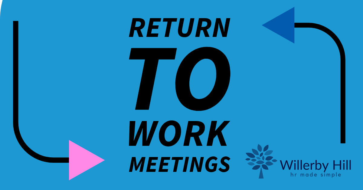 Return to Work Meetings - Retained HR and Employment Law Advice Hull